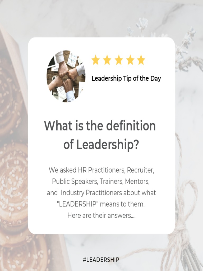 Leadership Tip of The Day | PDF | Leadership | Applied Psychology