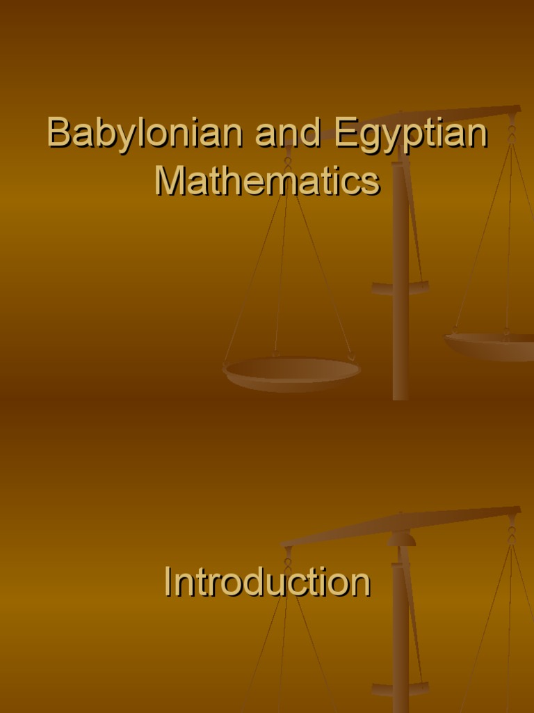 Babylonian and Egyptian Mathematics | PDF