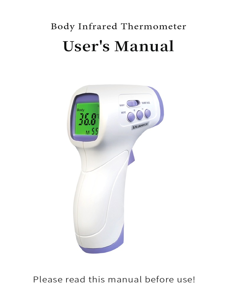 Infrared Thermometer User Manual | PDF | Thermometer | Medical Device