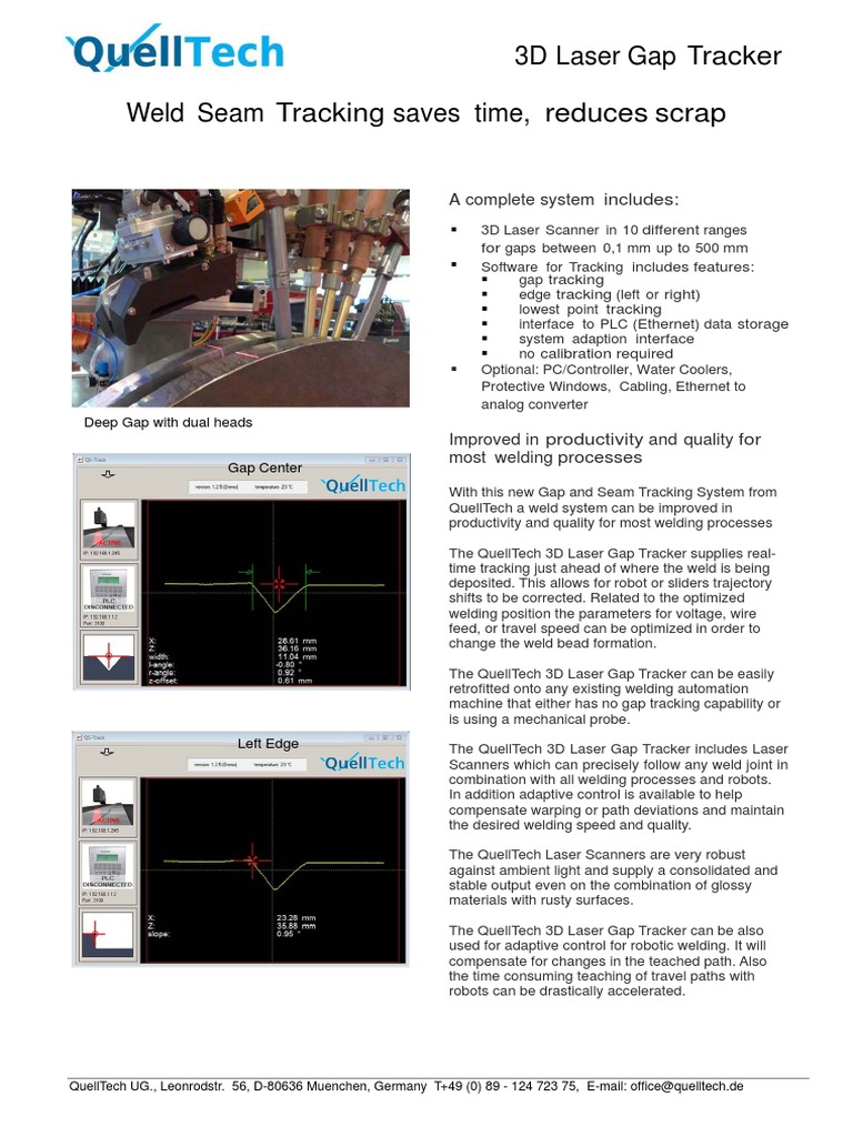 3D Laser Gap Tracker for Welding Automation | PDF