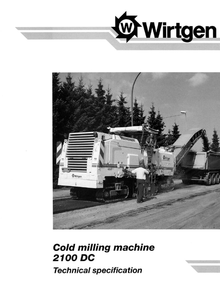 2 Wirtgen 2100 Ficha Tecnica | PDF