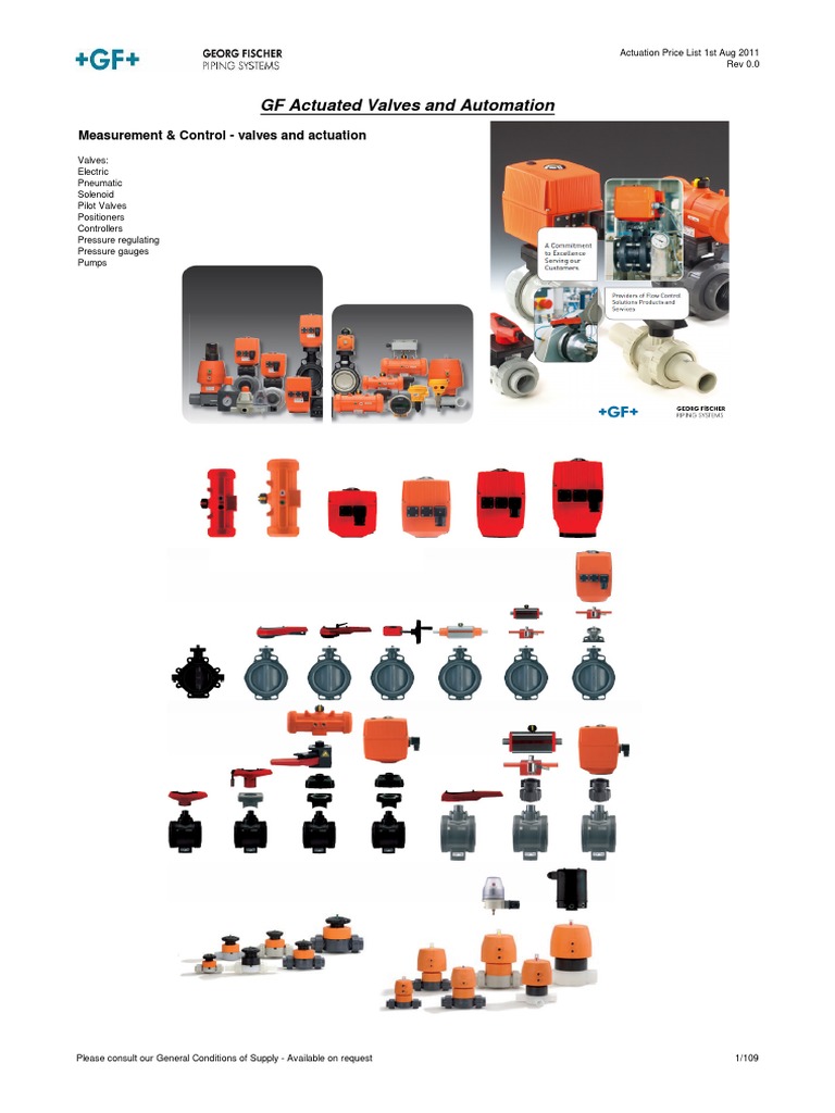GF Actuated Valves and Automation | PDF | Polyvinyl Chloride | Valve