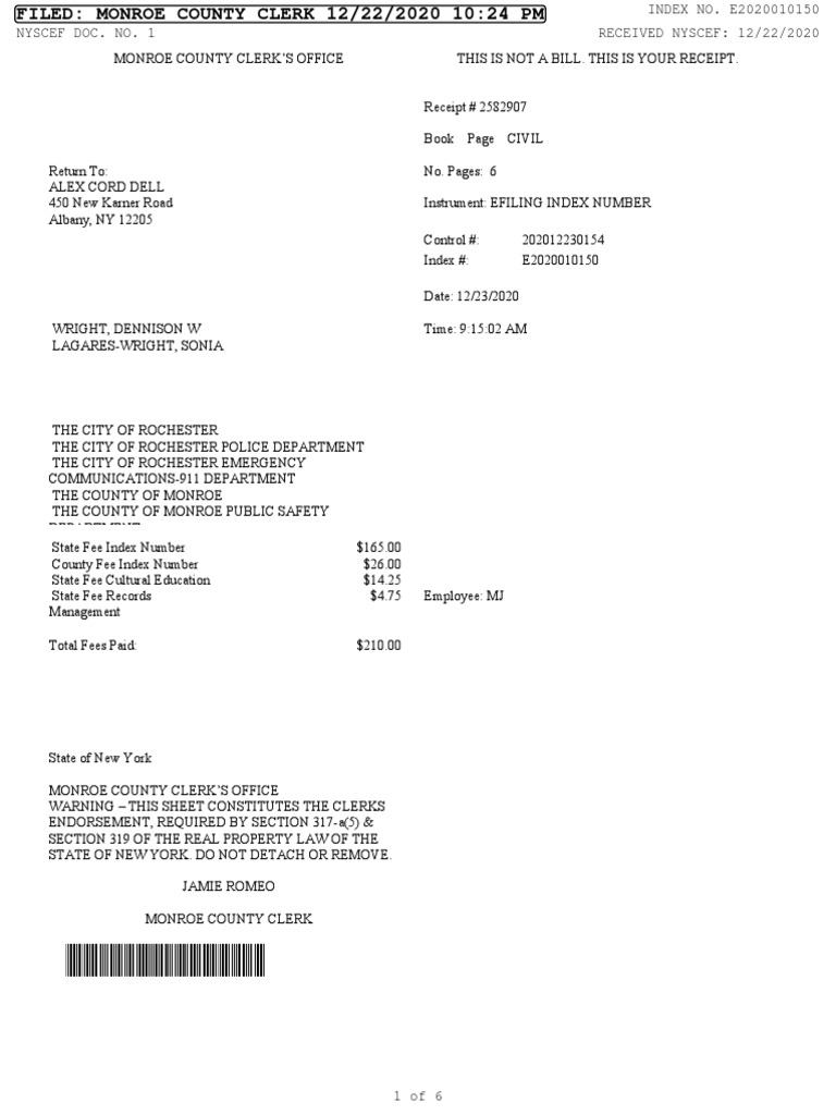 Officer Denny Wright Files Lawsuit Against City of Rochester, RPD and ...