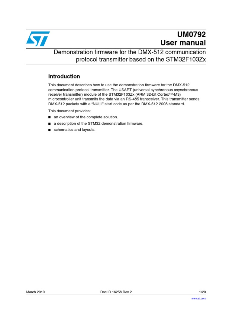 STM32 DMX 512 Application | PDF | Subroutine | Electronic Engineering