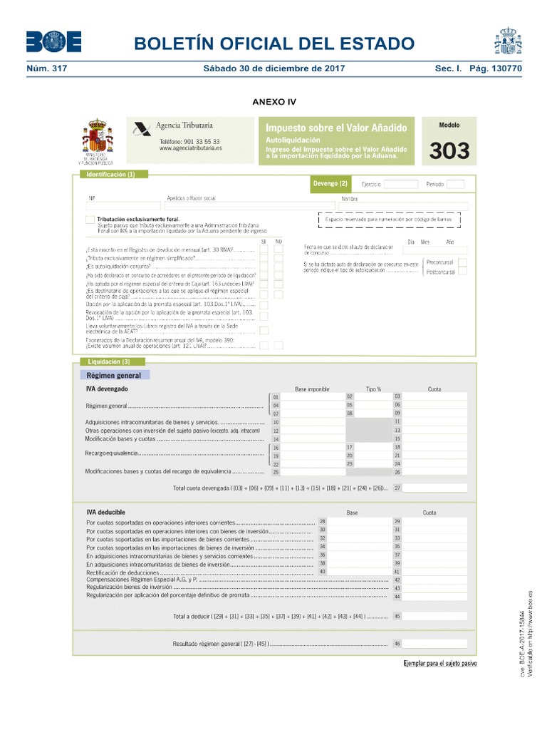 Modelo 303 Word | PDF