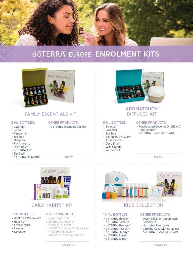 Enrolment Kits: Family Essentials Kit Aromatouch™ Diffused Kit | PDF ...