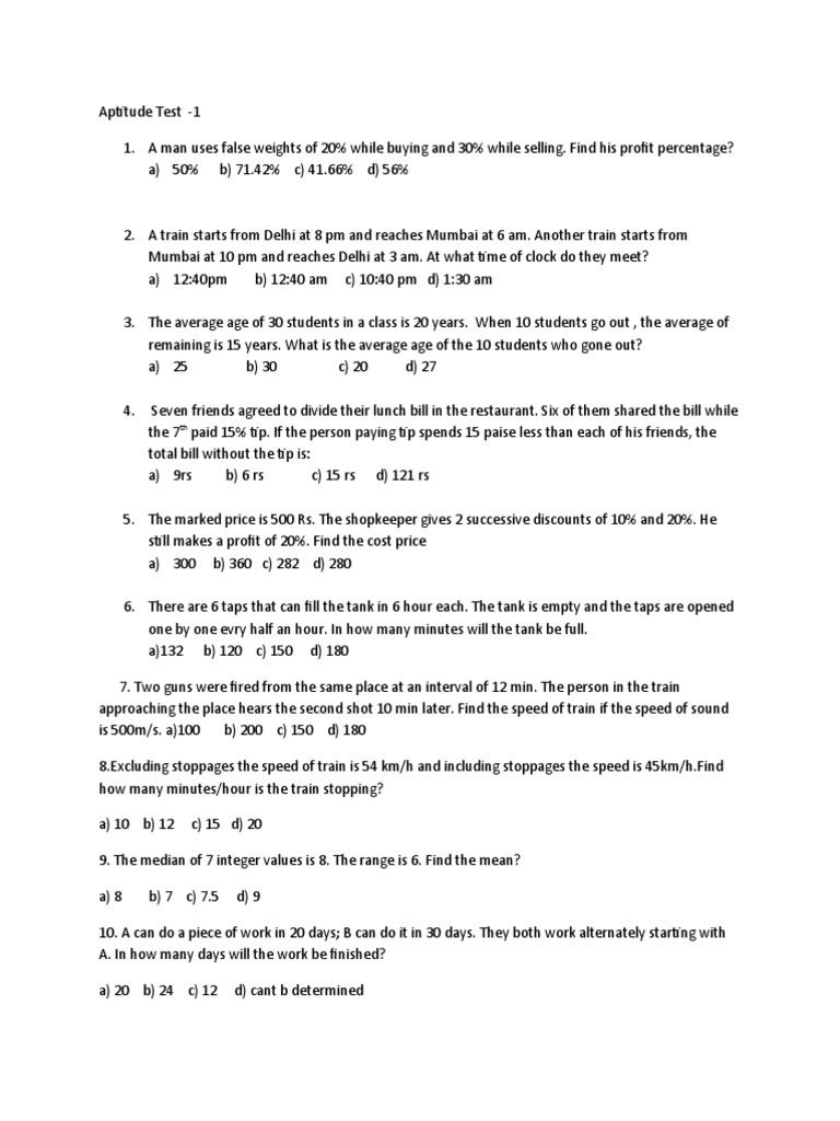 Campus Apti 1 | PDF | Algebra | Mathematical Concepts
