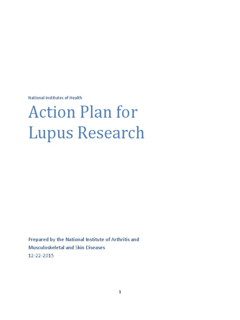 Action Plan For Lupus Research: National Institutes of Health | PDF ...