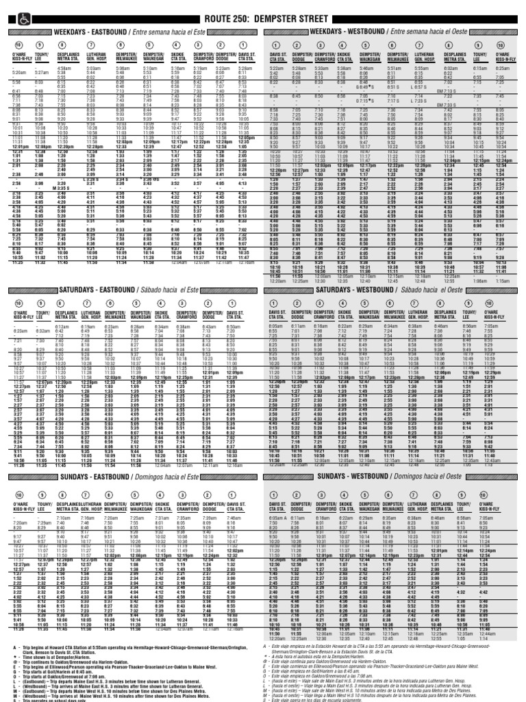 Pace 250 Schedule | PDF