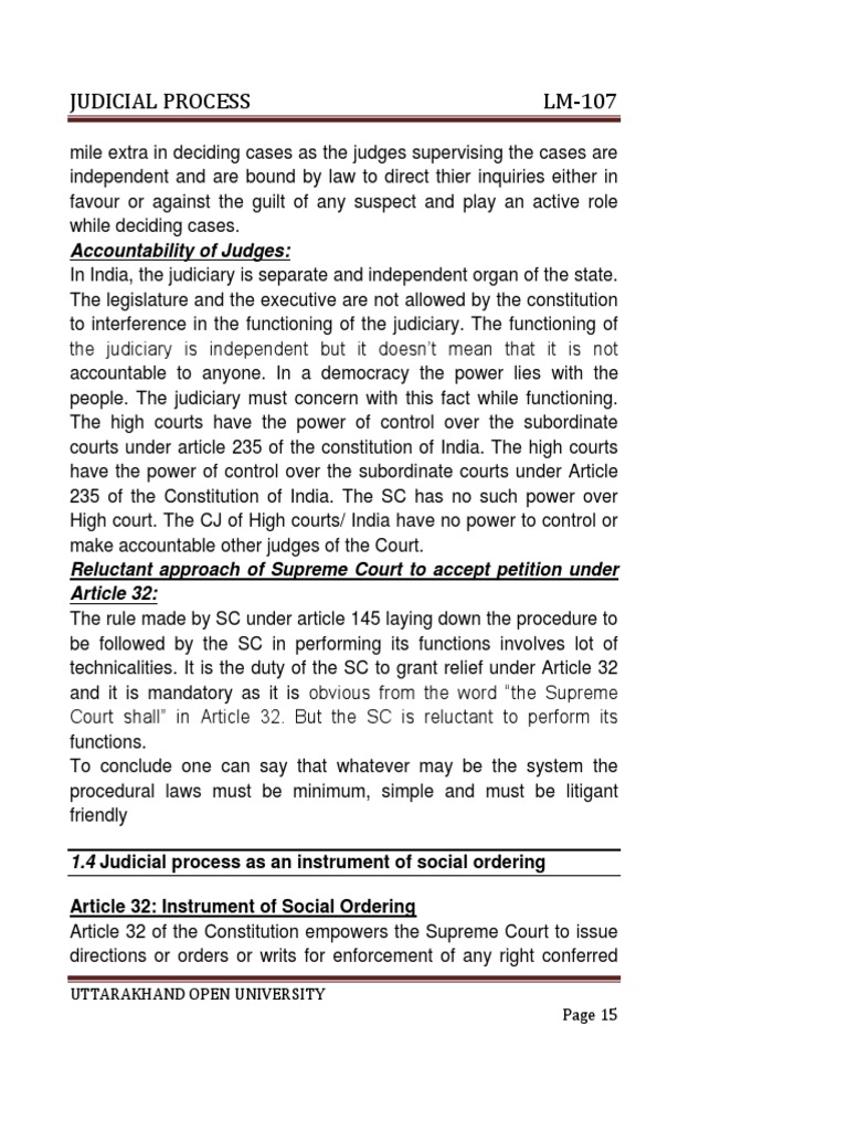 Unit 4.judicial Process As An Instrument of Social Change | Download ...