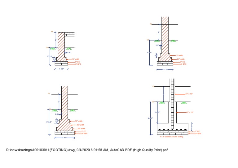 (FOOTING) Model | PDF | Autodesk | Computer Aided Design