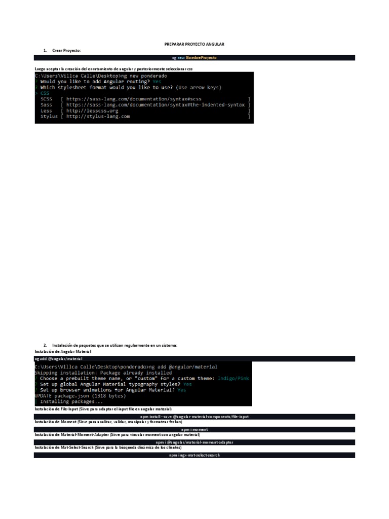 Preparar Proyecto Angular | PDF | Arquitectura de internet | Red mundial