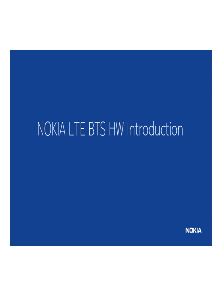 LTE BTS HW Introduction To Ogero PDF | PDF