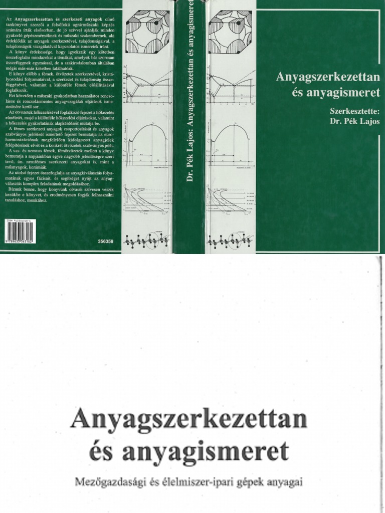 Anyagszerkezettan Es Anyagismeret Pek Lajos PDF | PDF