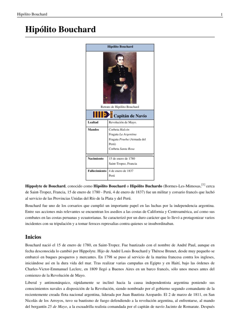 Hipólito Bouchard | PDF | Militar | Transporte