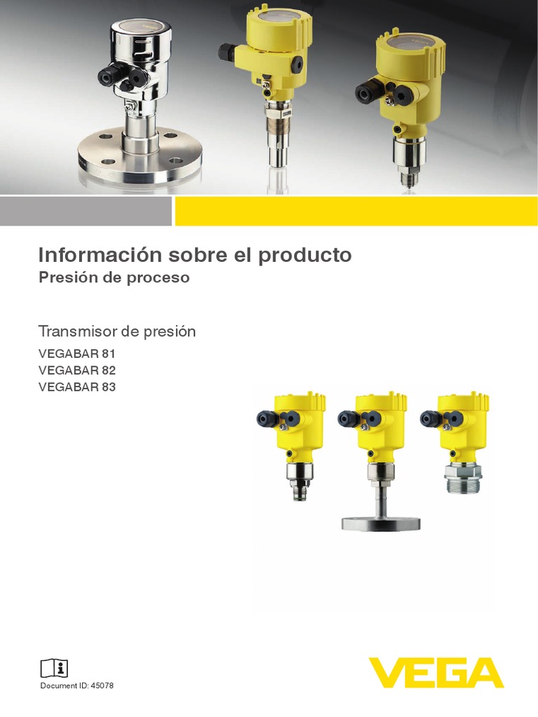 ES VEGABAR 81 82 83 Presión de Proceso | PDF | Electrónica | Sensor