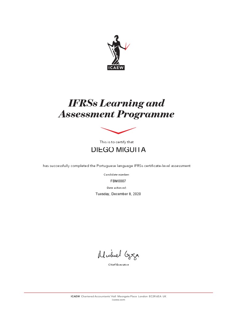 Ifrss Learning and Assessment Programme: Diego Miguita | PDF