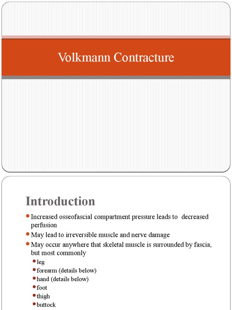 Volkmann Contracture | PDF | Medical Specialties | Human Anatomy