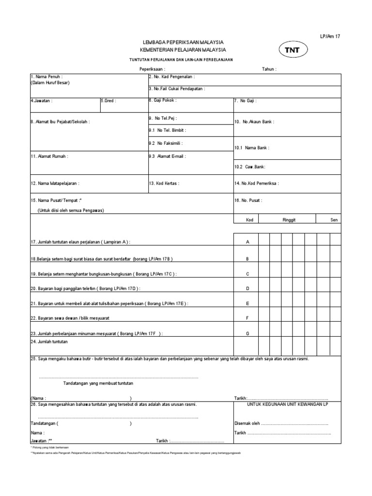 LP - Am 17 TNT | PDF