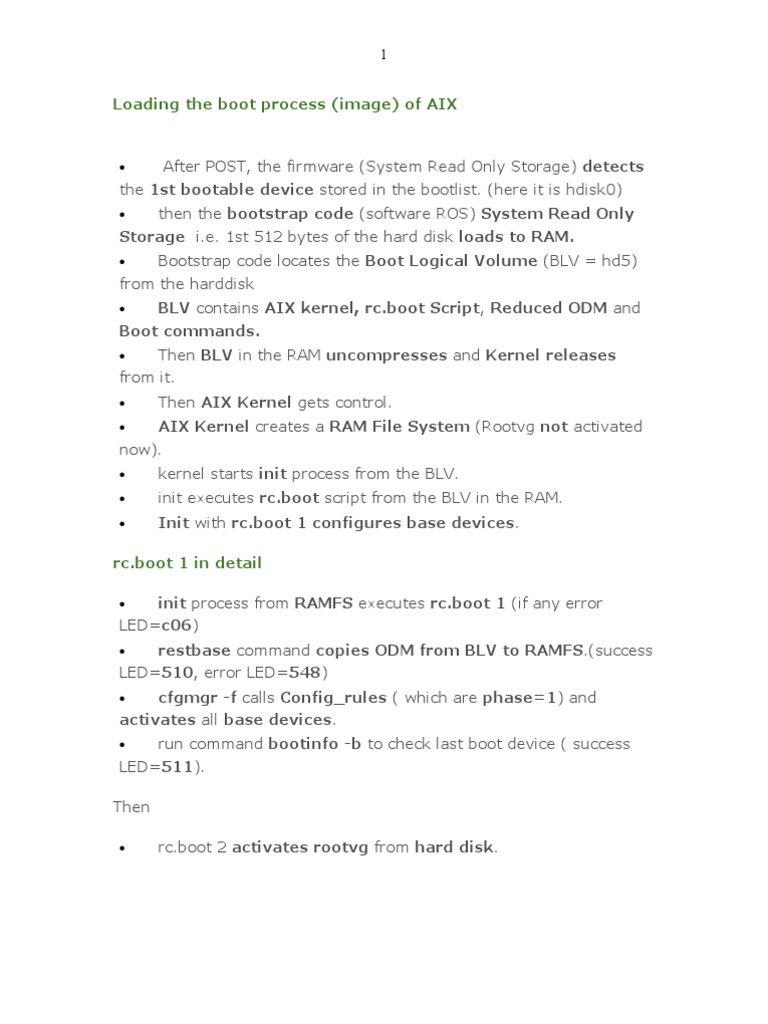 Aix Boot Process | Download Free PDF | Booting | Computer Engineering