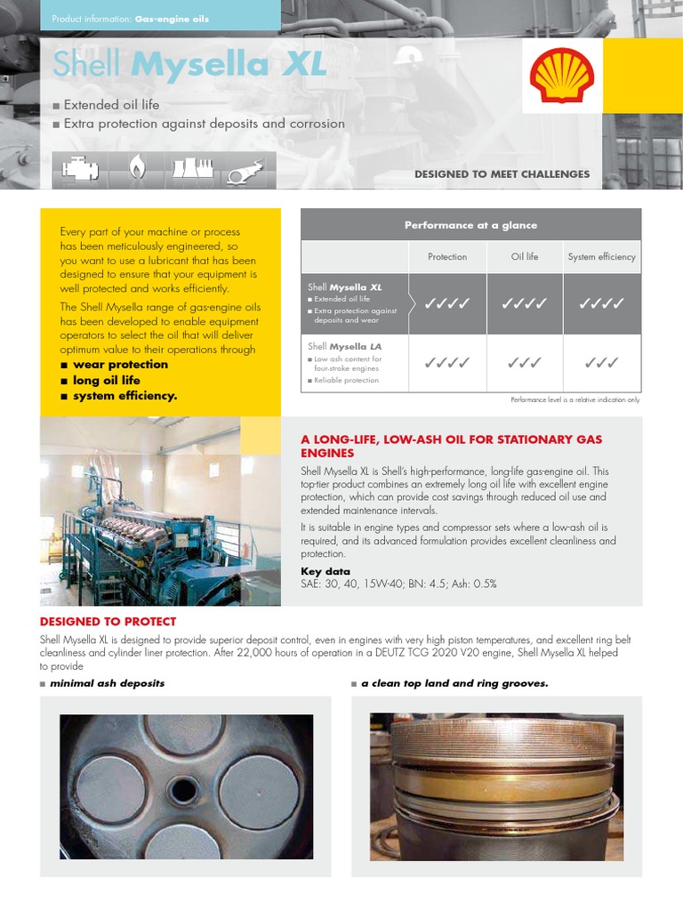 BROCHURE - Shell Mysella XL - EN | PDF | Engines | Internal Combustion ...