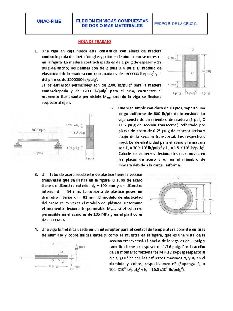 Vigas Compuestas | PDF | Doblar | Ingeniero civil