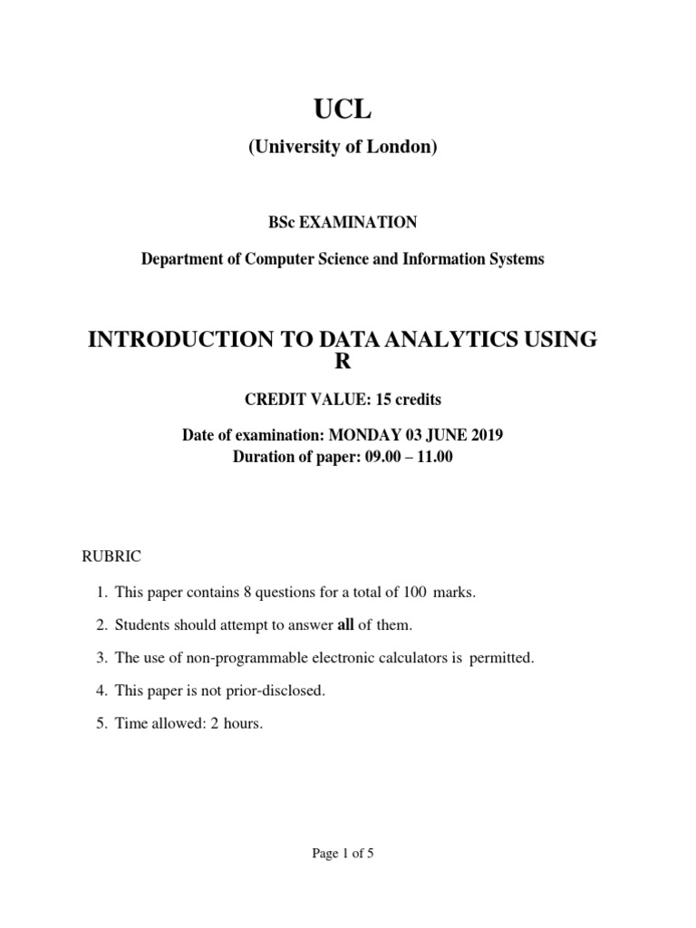 2019 Introduction To Data Analytics Using R Pdf Logistic Regression Polychlorinated