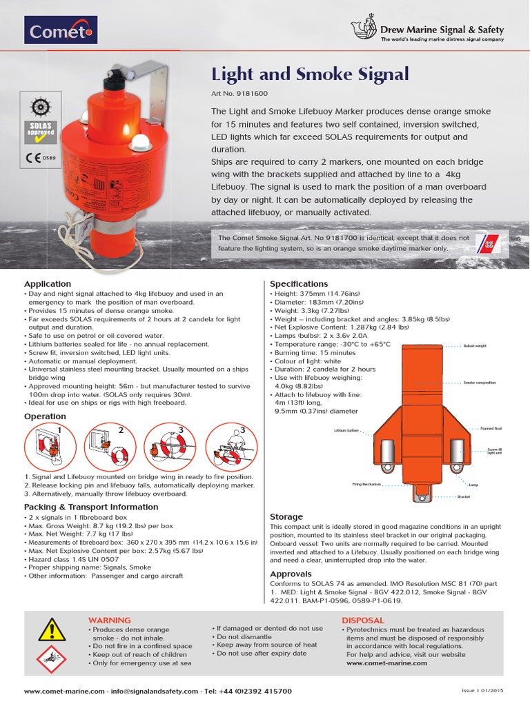 Light and Smoke Signal: Warning Disposal | PDF | Manufactured Goods ...