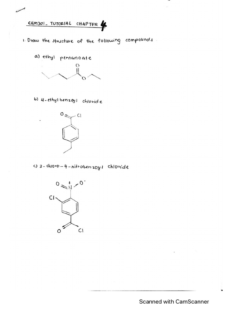 CHM301 - Tutorial - Chapter 4 PDF | PDF