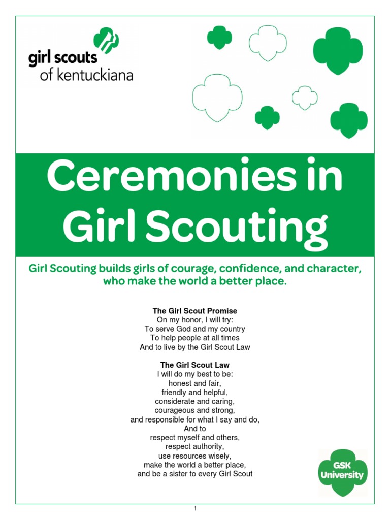 Girl Scout Ceremony Planning Guide | PDF | Pledge Of Allegiance | Scouting