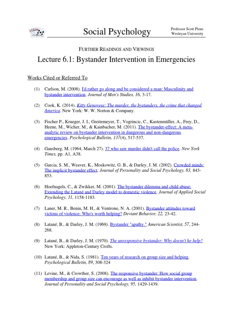 Understanding the Bystander Effect | PDF | Social Psychology ...
