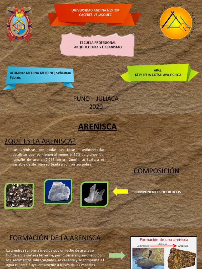 ARENISCA | PDF | Roca clástica | Roca (geología)