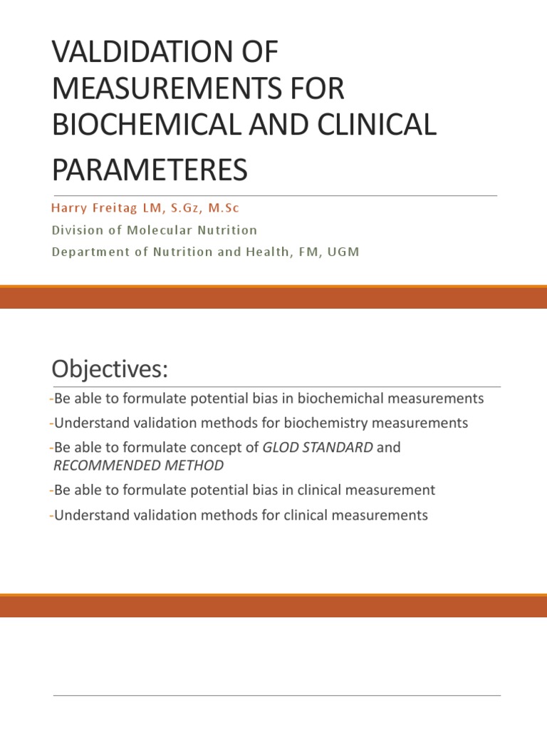 Validation Biochemistry Measurement | PDF | Anemia | Red Blood Cell