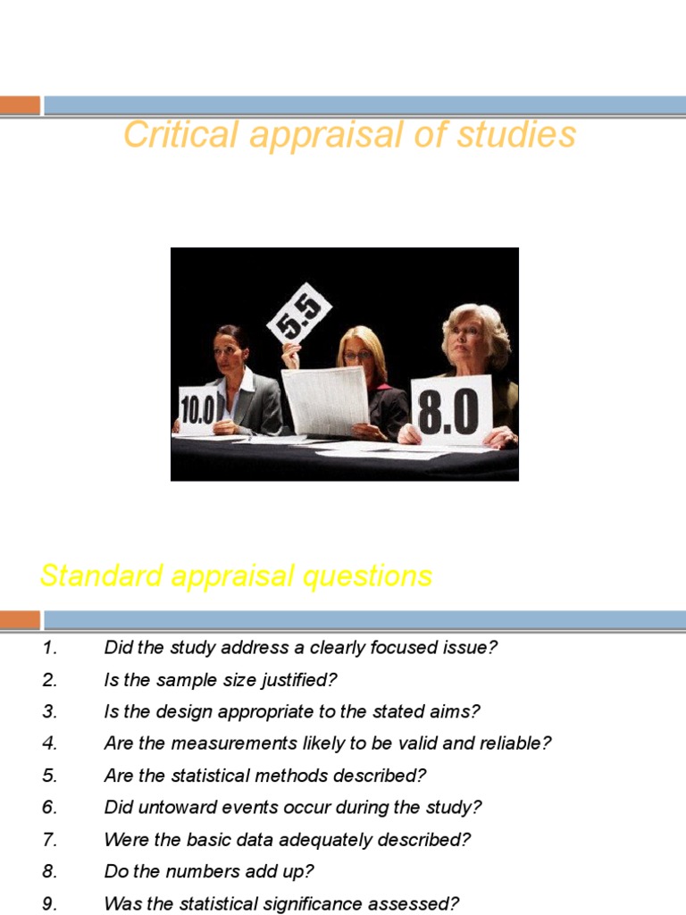 Critical Appraisal YH 2019 | PDF | Cohort Study | Statistics