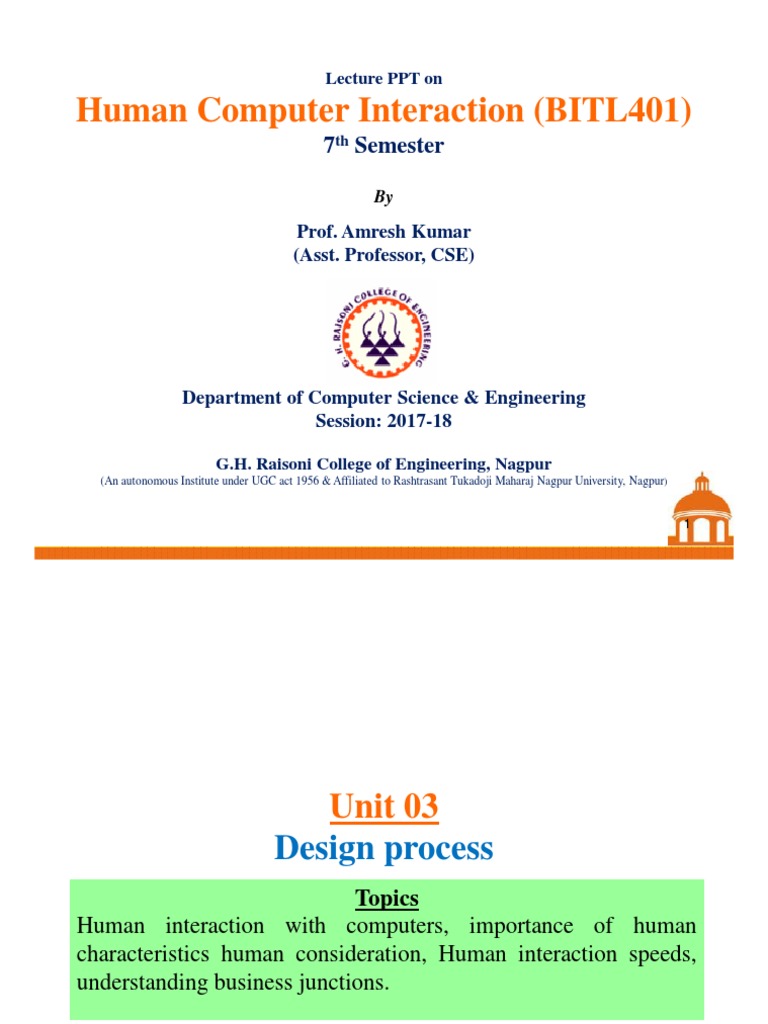 UNIT 03 - HCI - Final PDF | PDF | Human–Computer Interaction | Design