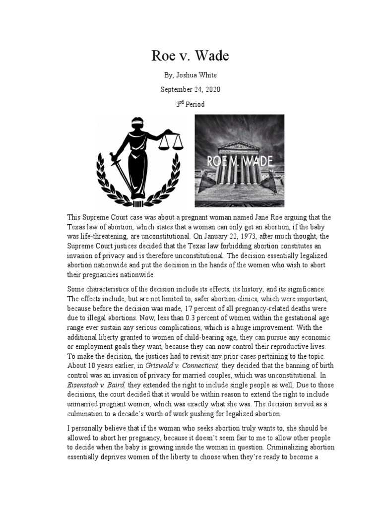 Roe v. Wade: Eisenstadt v. Baird, They Extended The Right To Include ...