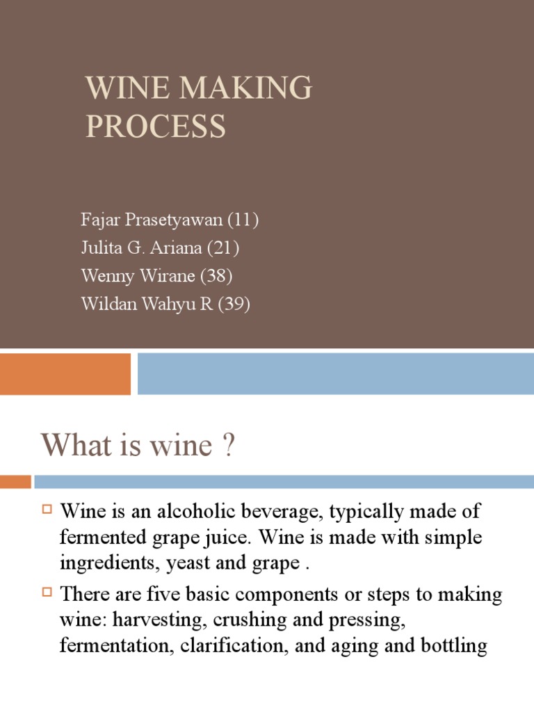 Step-by-Step Wine Making Guide | PDF | Winemaking | Fermentation In ...