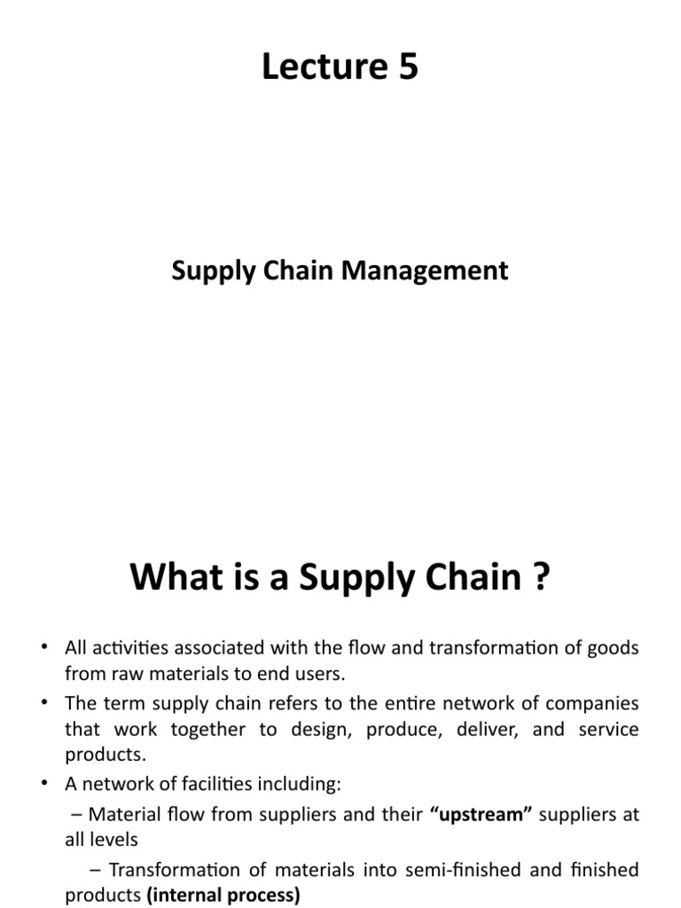 Supply Chain Management | PDF