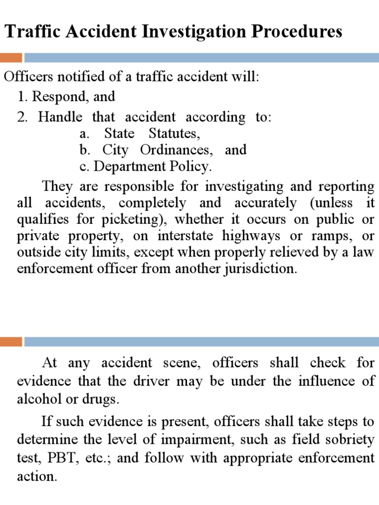 Traffic Management and Investigation | PDF | Driving Under The ...