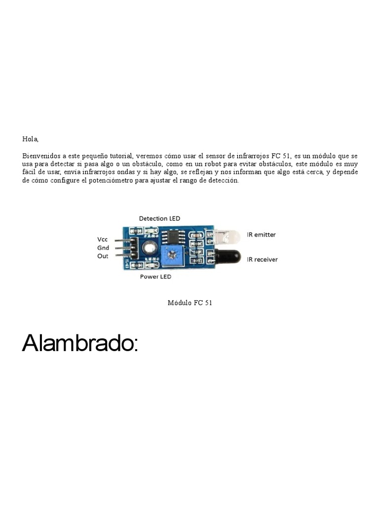 How To Use The FC 51 InfraRed Proximity - Obstacle Avoidance Sensor ...