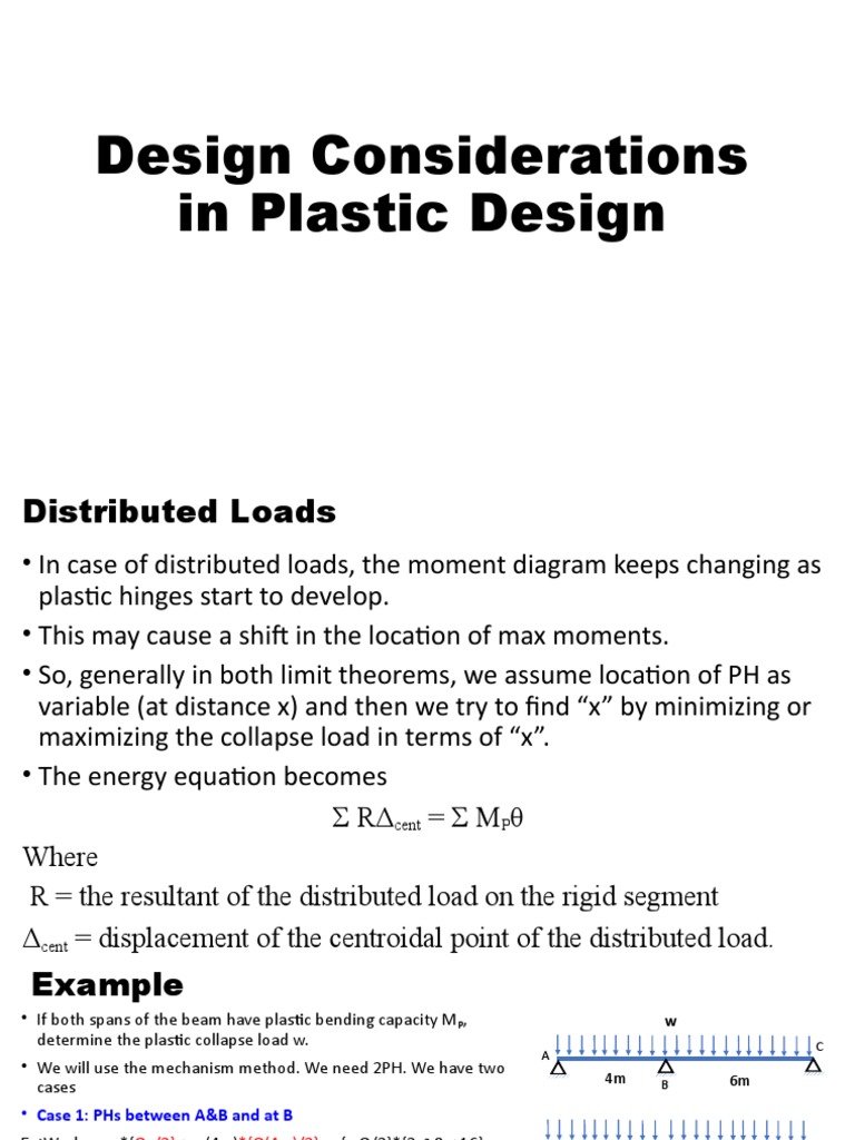 Design Considerations in Plastic Design | PDF | Bending | Plasticity ...