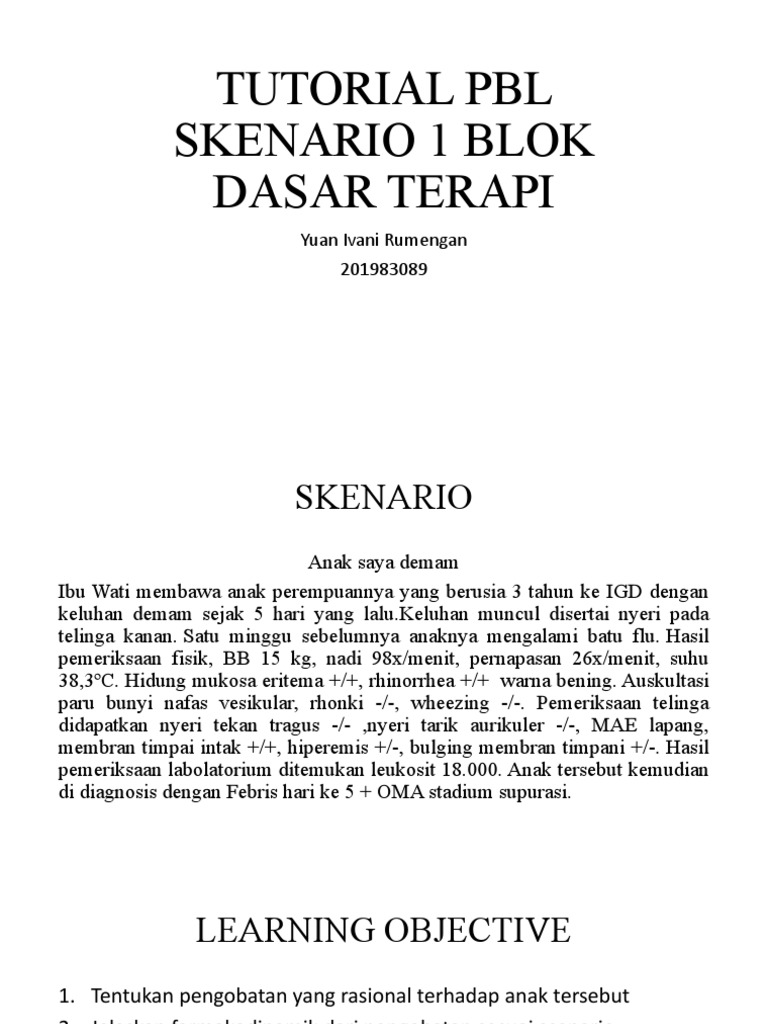 PBL Sk1 Dasar Terapi | PDF