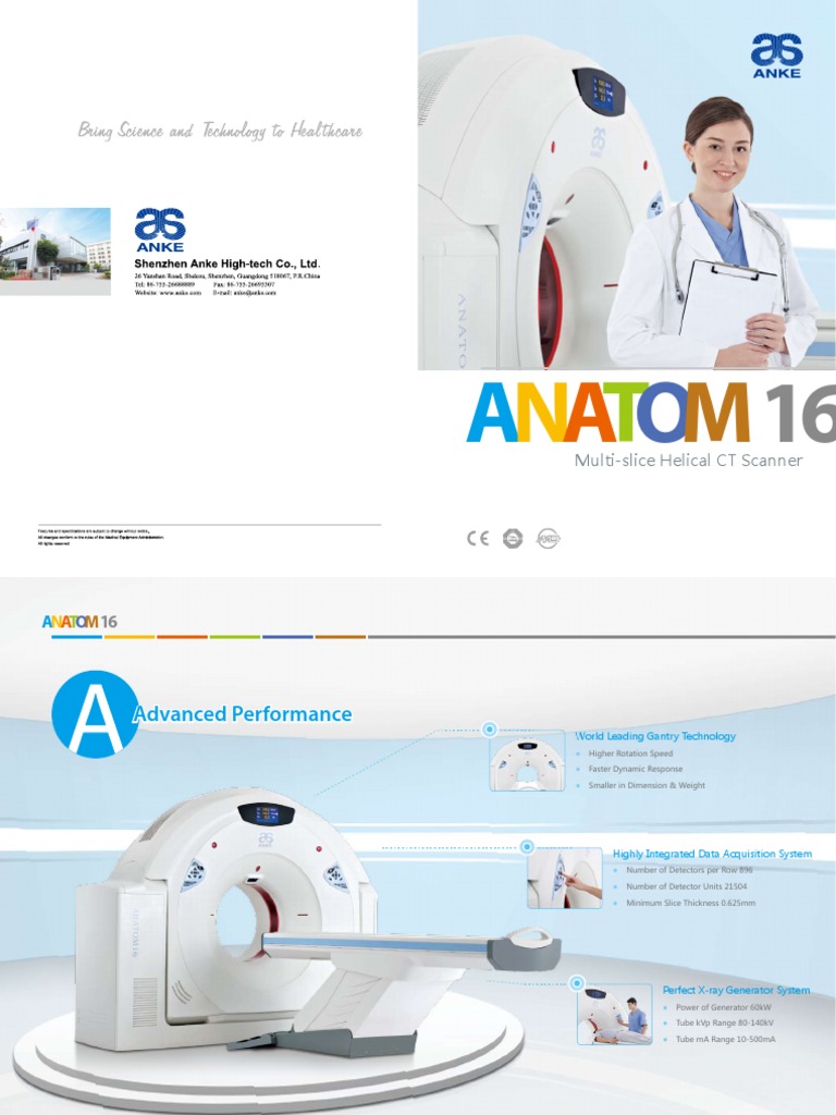 ANKE Brochure - ANATOM 16 CT Scanner | PDF | Ct Scan | Imaging