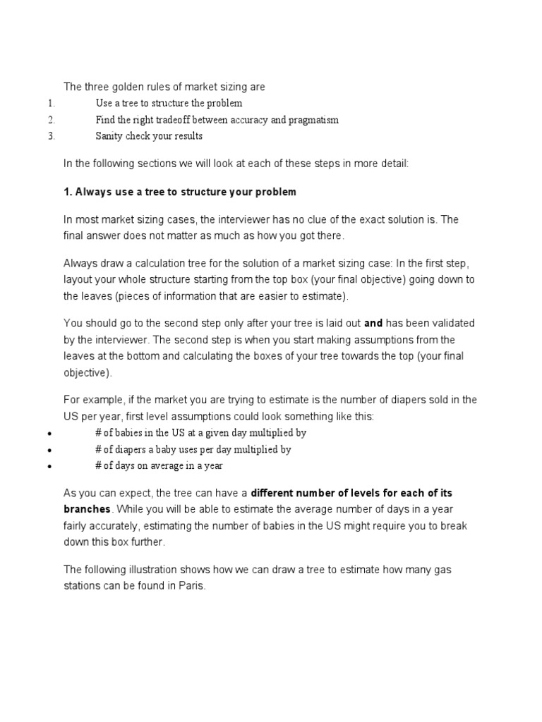 The Three Golden Rules of Market Sizing Are | PDF | Business