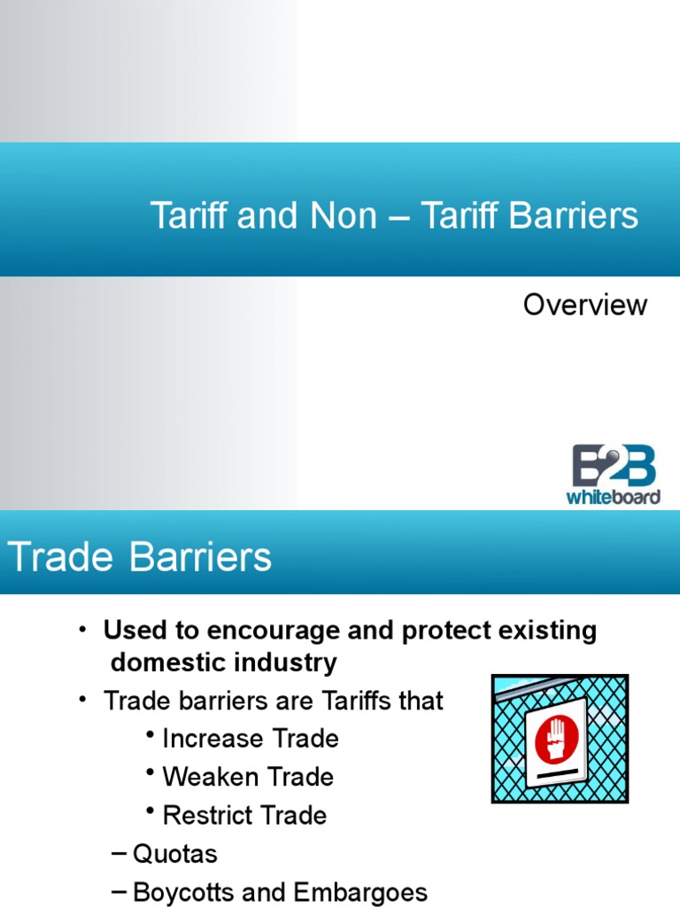 Chapter 6 Barriers To International Trade | PDF | Non Tariff Barriers ...
