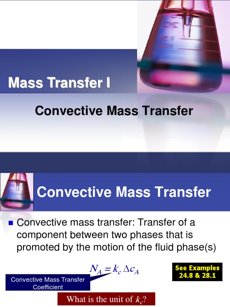 Convective Mass Transfer Basics | PDF | Boundary Layer | Fluid Dynamics