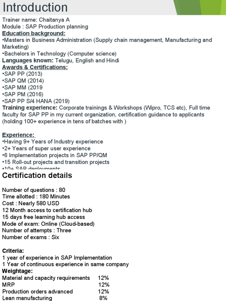SAP PP - Demo | PDF | Sap Se | Resource
