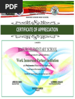 Sample Work Immersion Certificate | PDF