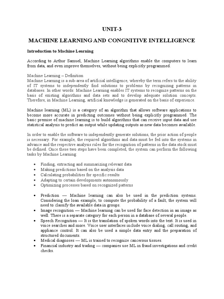 Introduction To Machine Learning For Beginners | PDF | Machine Learning ...