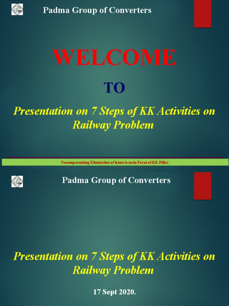 7 Steps For KK Activities On Railway Problem-17.09.2020 | PDF ...